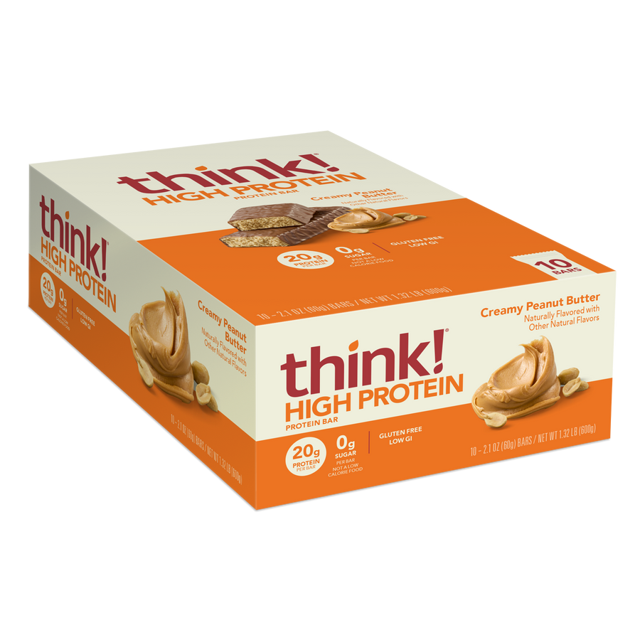 think! High Protein Bar, Creamy Peanut Butter – Think Products