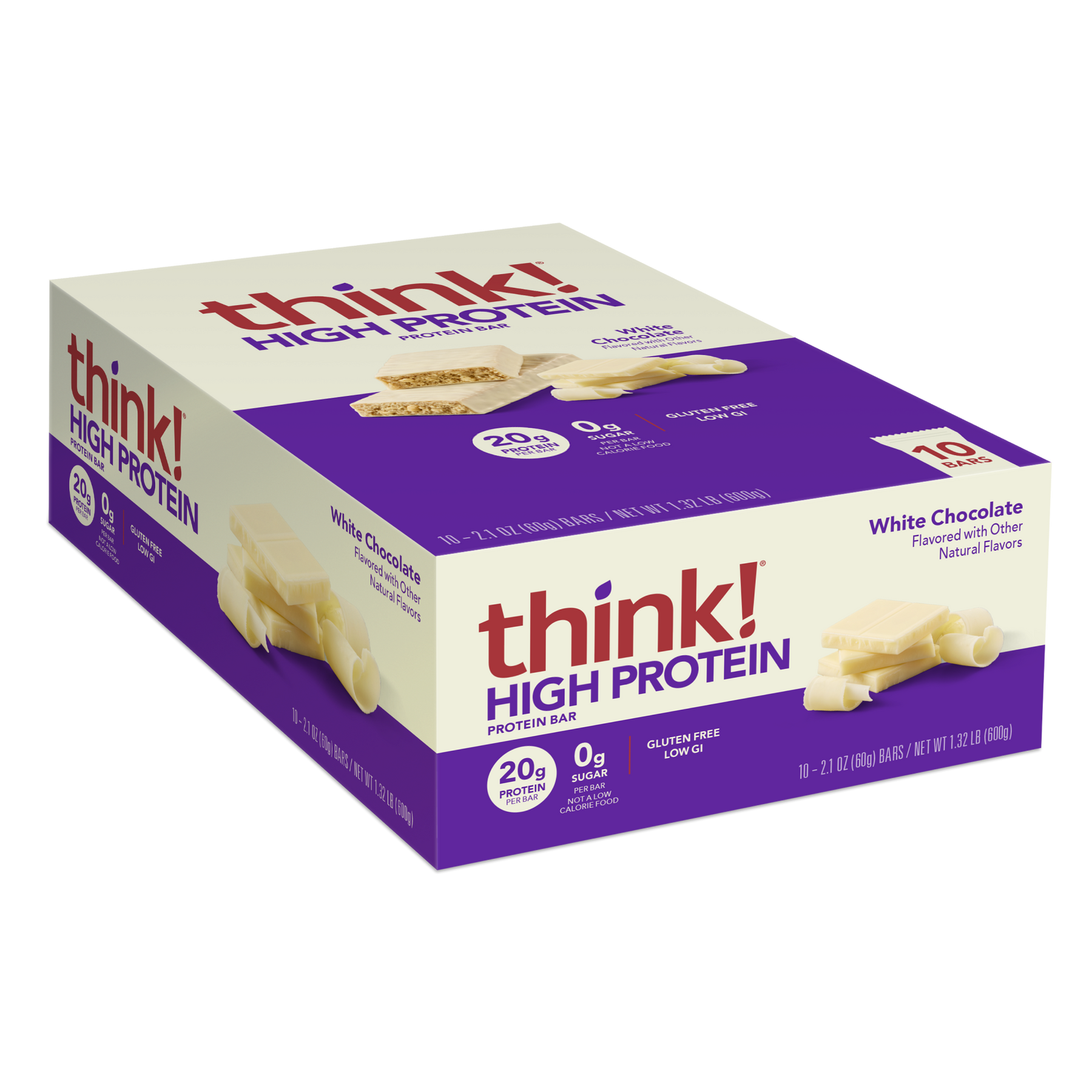 think! High Protein Bar, White Chocolate – Think Products