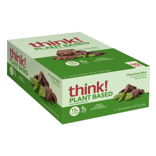 think! Plant-Based High Protein Bar, Chocolate Mint – Think Products